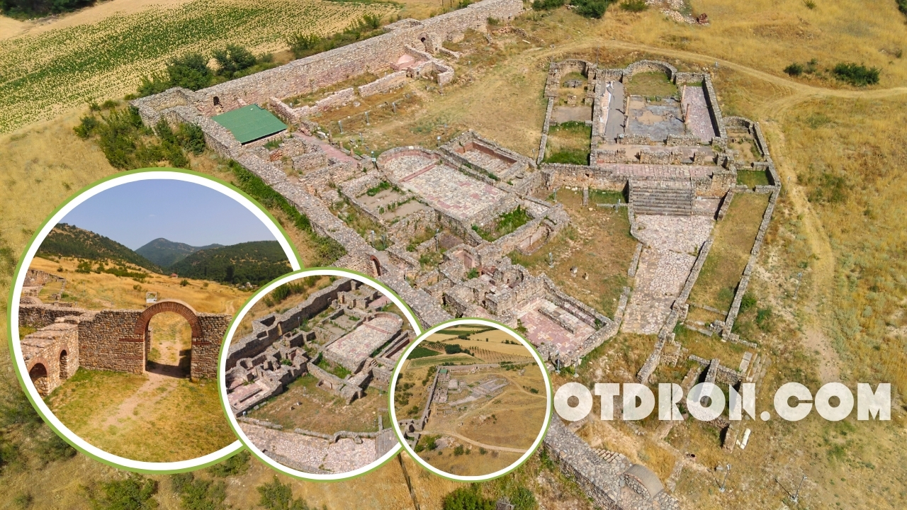 Въздушни кадри на старинен град Баргала / Археологически разкопки в Северна Македония - Дрон ...